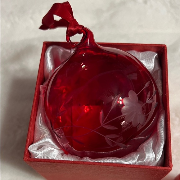 Princess House | Holiday | Princess House Red Glass Blown Ornament With ...